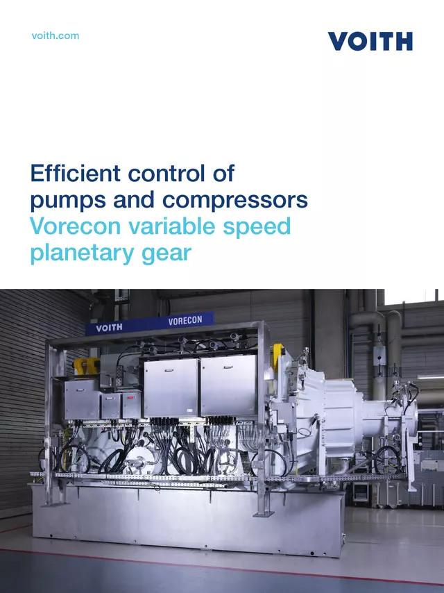 Full mechanical variable speed planetary gear | Voith