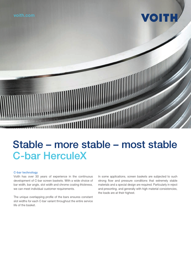 Screen baskets and rotors for all screening applications | Voith