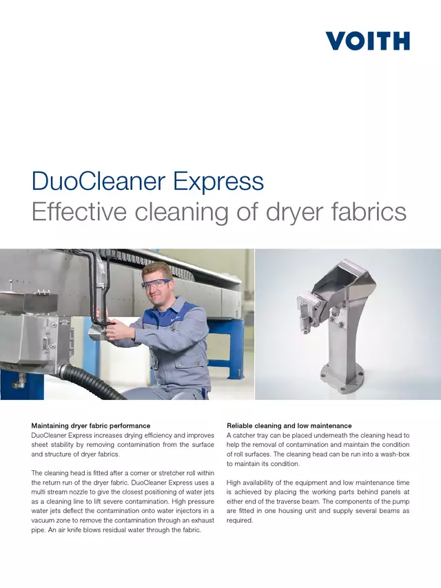 Effective cleaning of dryer fabrics | Voith