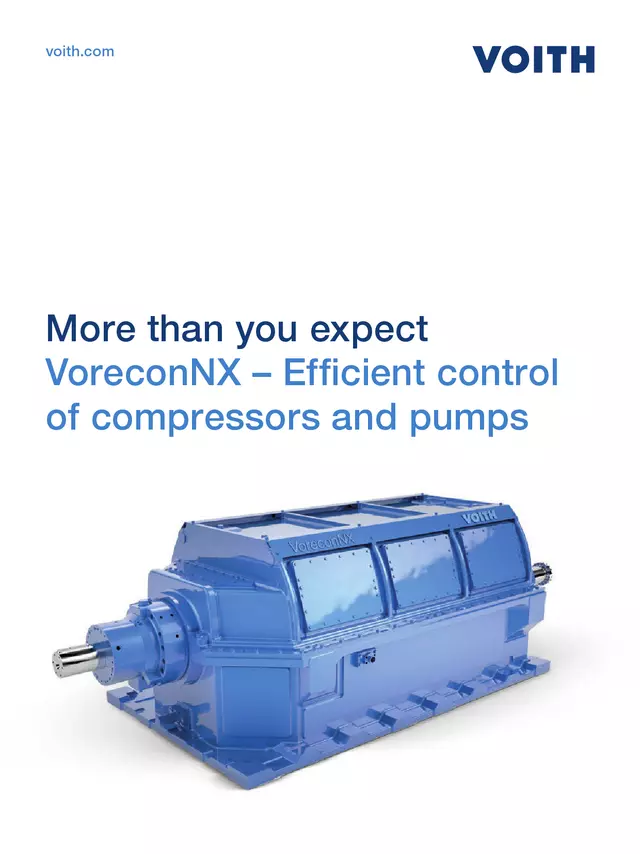 Efficient and reliable speed control, Voith variable speed drives. | Voith