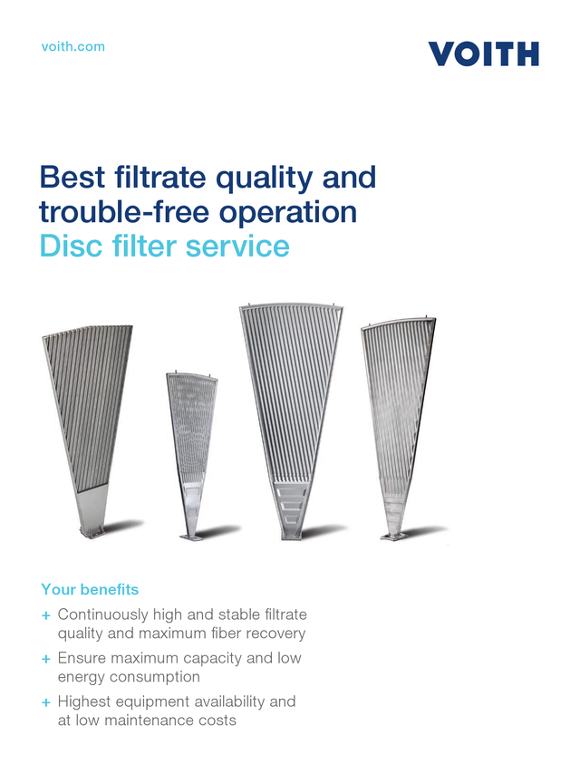 Disc filter upgrades | Voith
