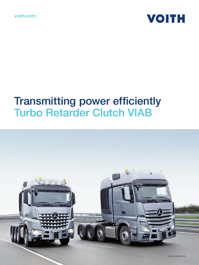 Better braking with Voith Retarder for trucks. | Voith
