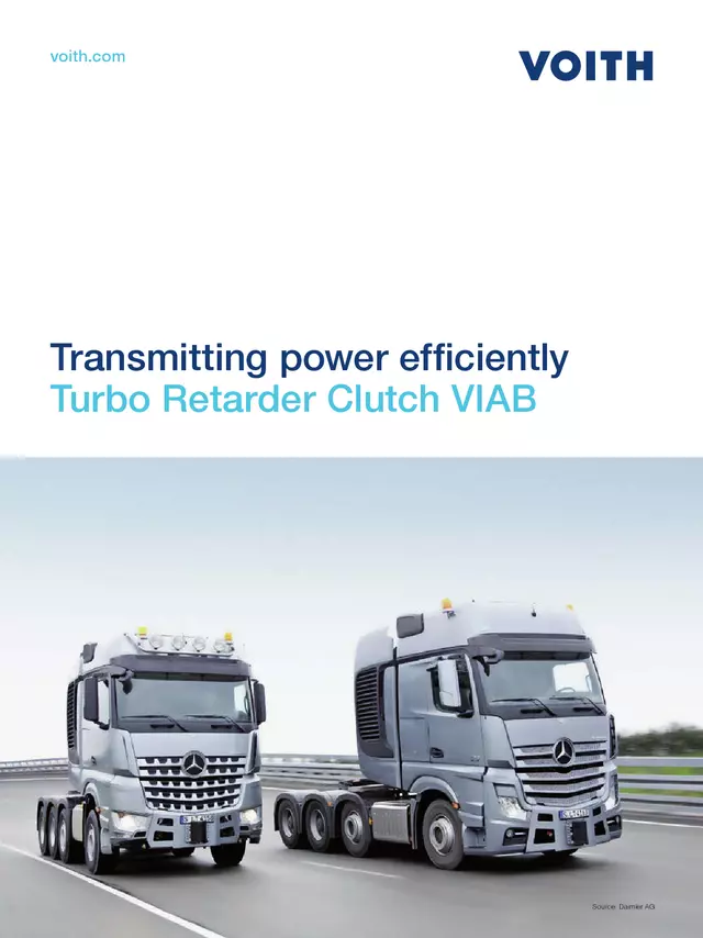 Better braking with Voith Retarder for trucks. | Voith